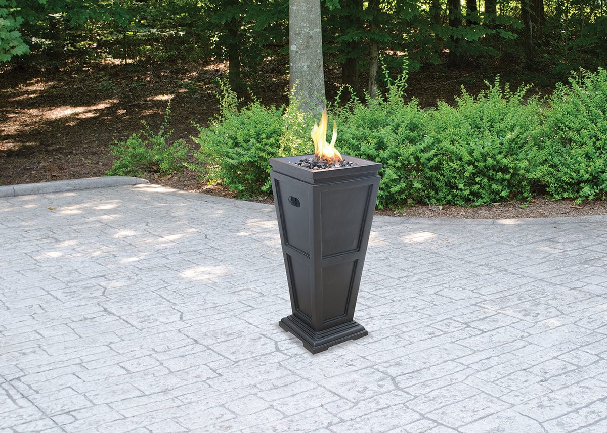 LP Gas Outdoor Fire Column, 28" Tall Slate Finish– Fire Pits Only